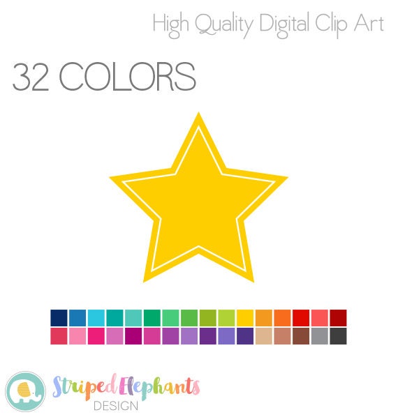 Star Clip Art Stars Digital Clipart Instant Download Commercial Use - Etsy