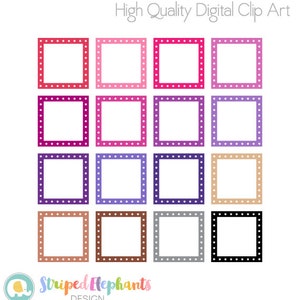 Star Square Digital Frames 2 Clipart Borders Printable | Etsy