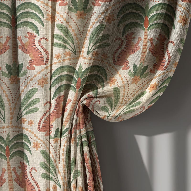 Cotton Palm Curtains - Etsy