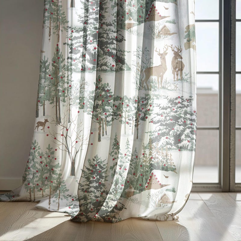 Curtain Panel Deer - Etsy
