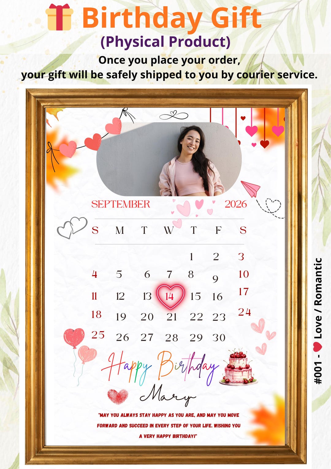 Custom Birthday Gift Frame | Printed Photo Frame | Personalized Wall ...