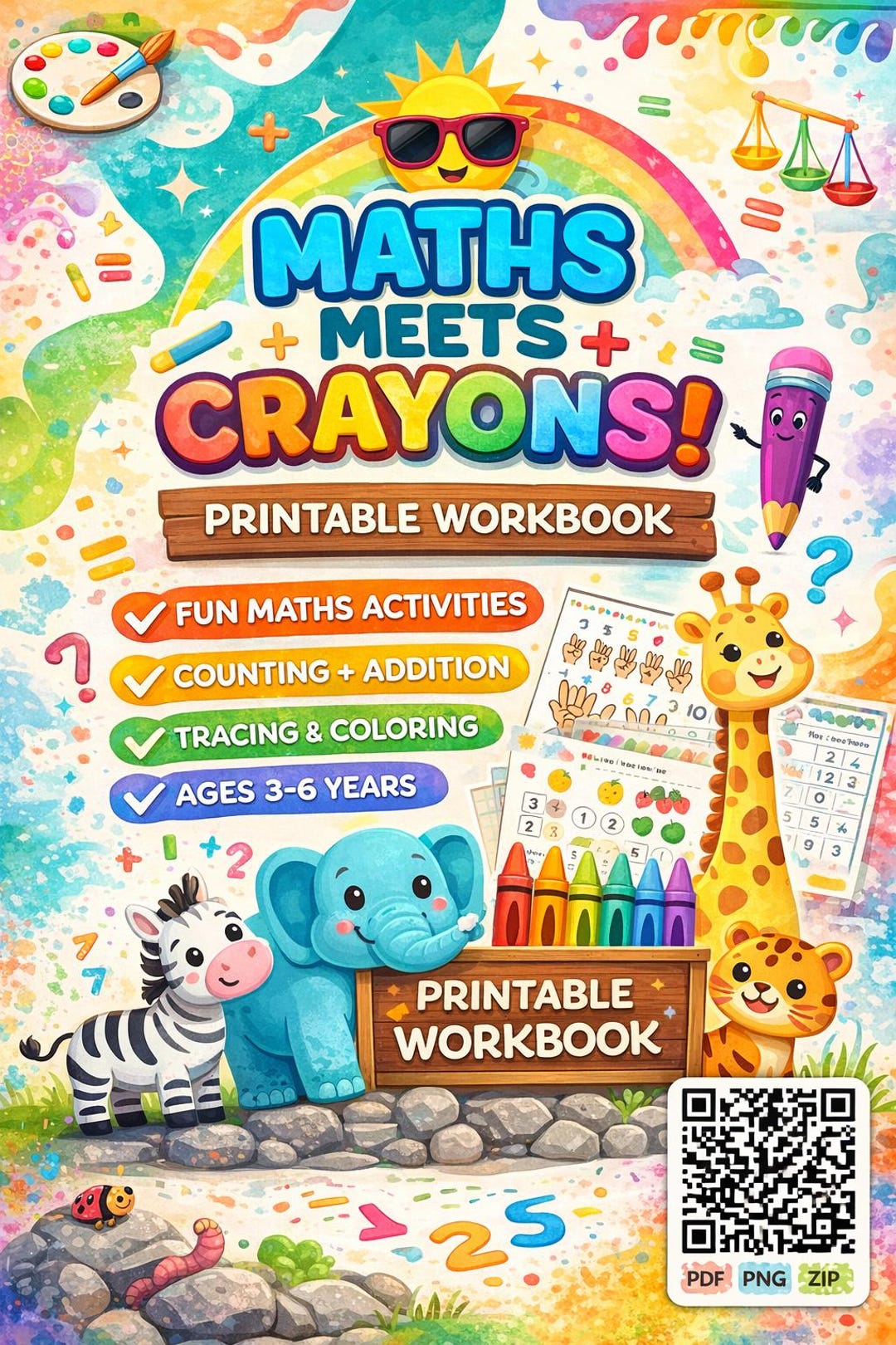 Toddler Math Workbook, Maths Meet Crayons Counting and Drawing ...