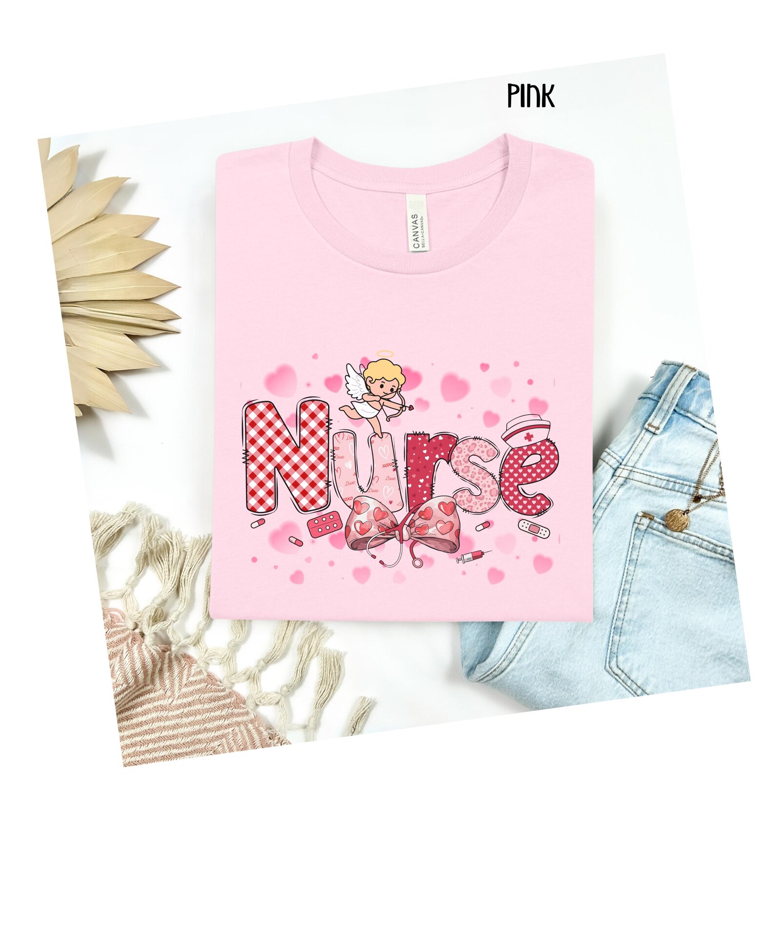 Nurse Heart Valentine's Day T-shirt, Medical Gift - Etsy