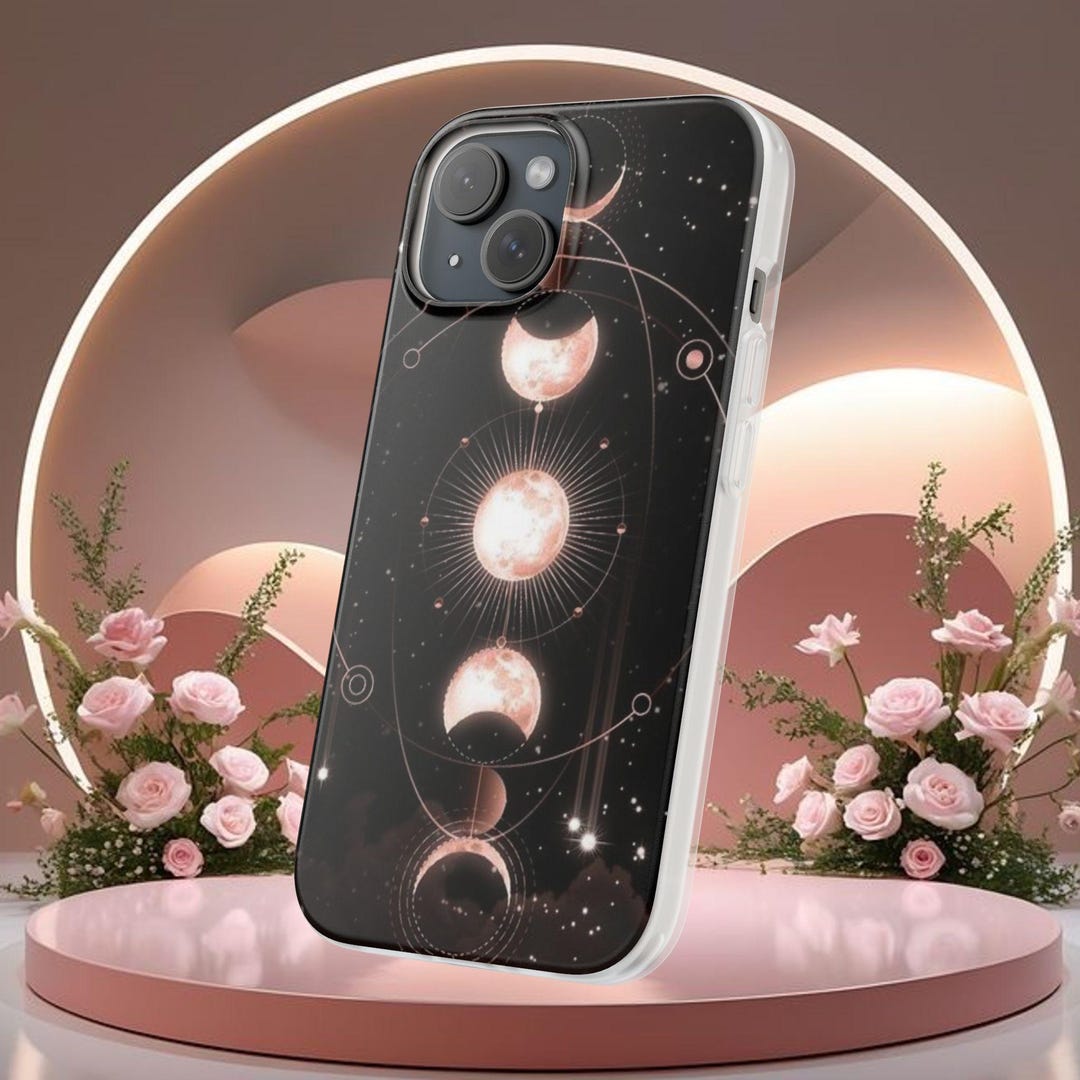 Celestial Moon Phases Flexi Case | Lunar Orbit Phone Case - Etsy