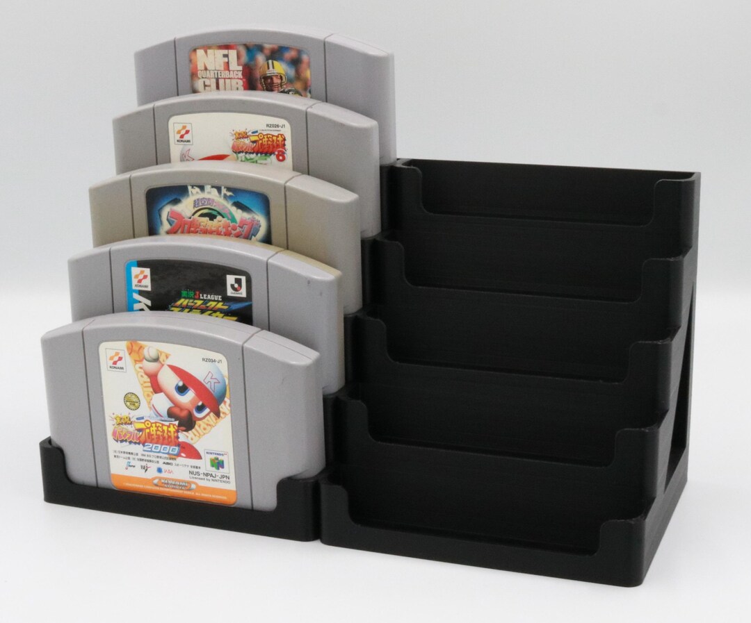Nintendo 64 (N64) Cartridge Compatible Display Stand Tower Holder ...