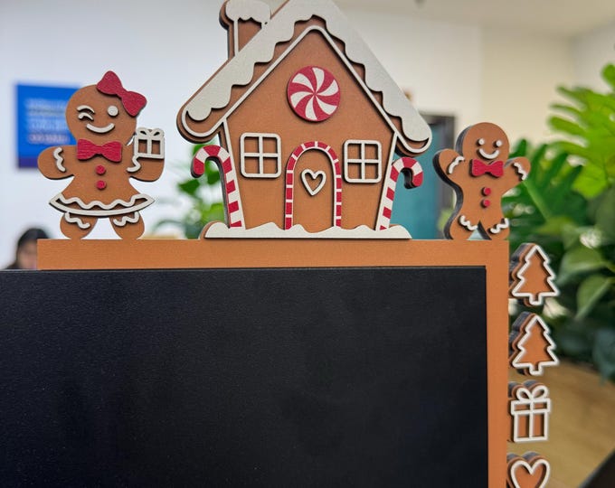 Gingerbread House Christmas Decoration, Door Corner Sign, Gingerbread ...