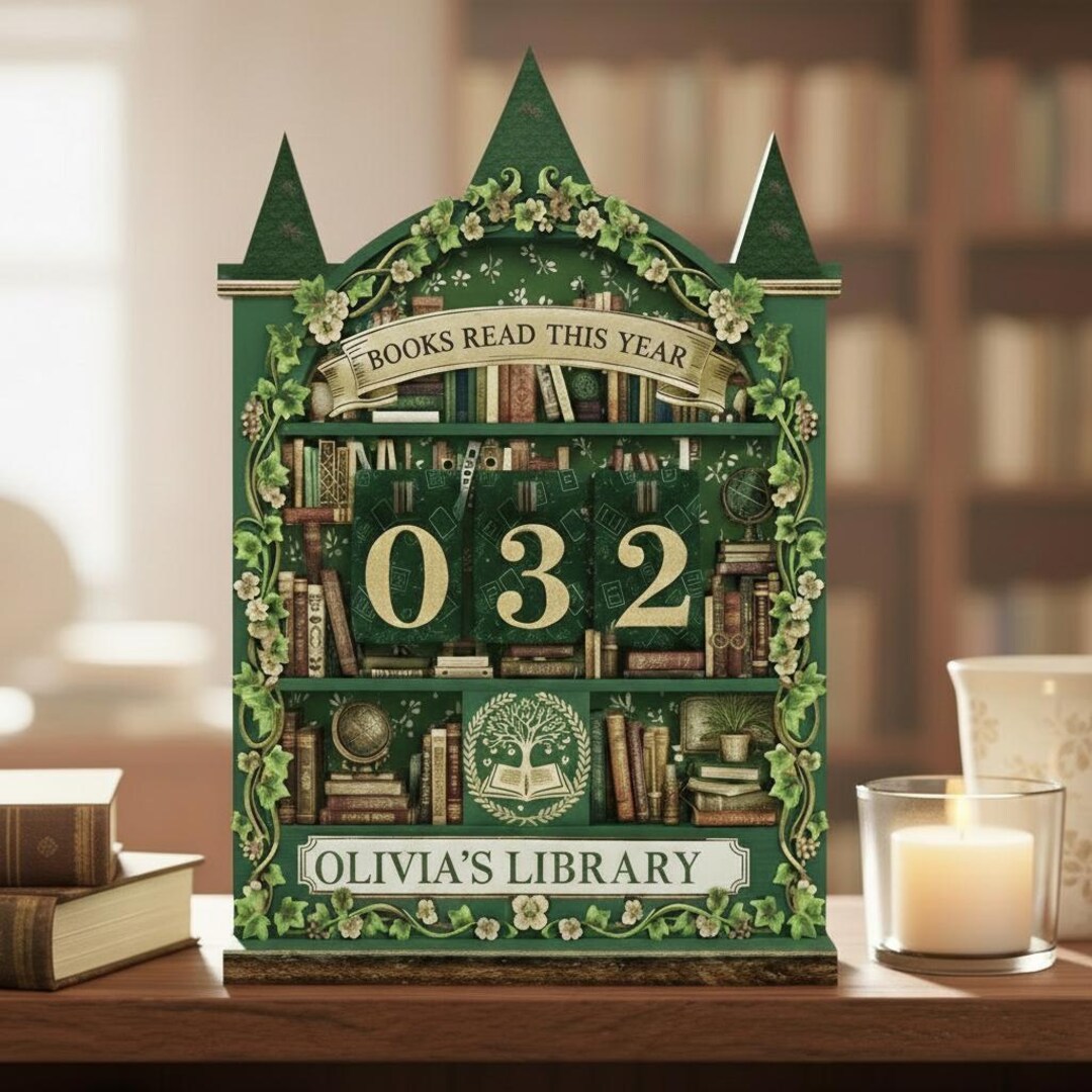 Customized Book Read Tracker Sign, Books Read This Year Counter, Book ...