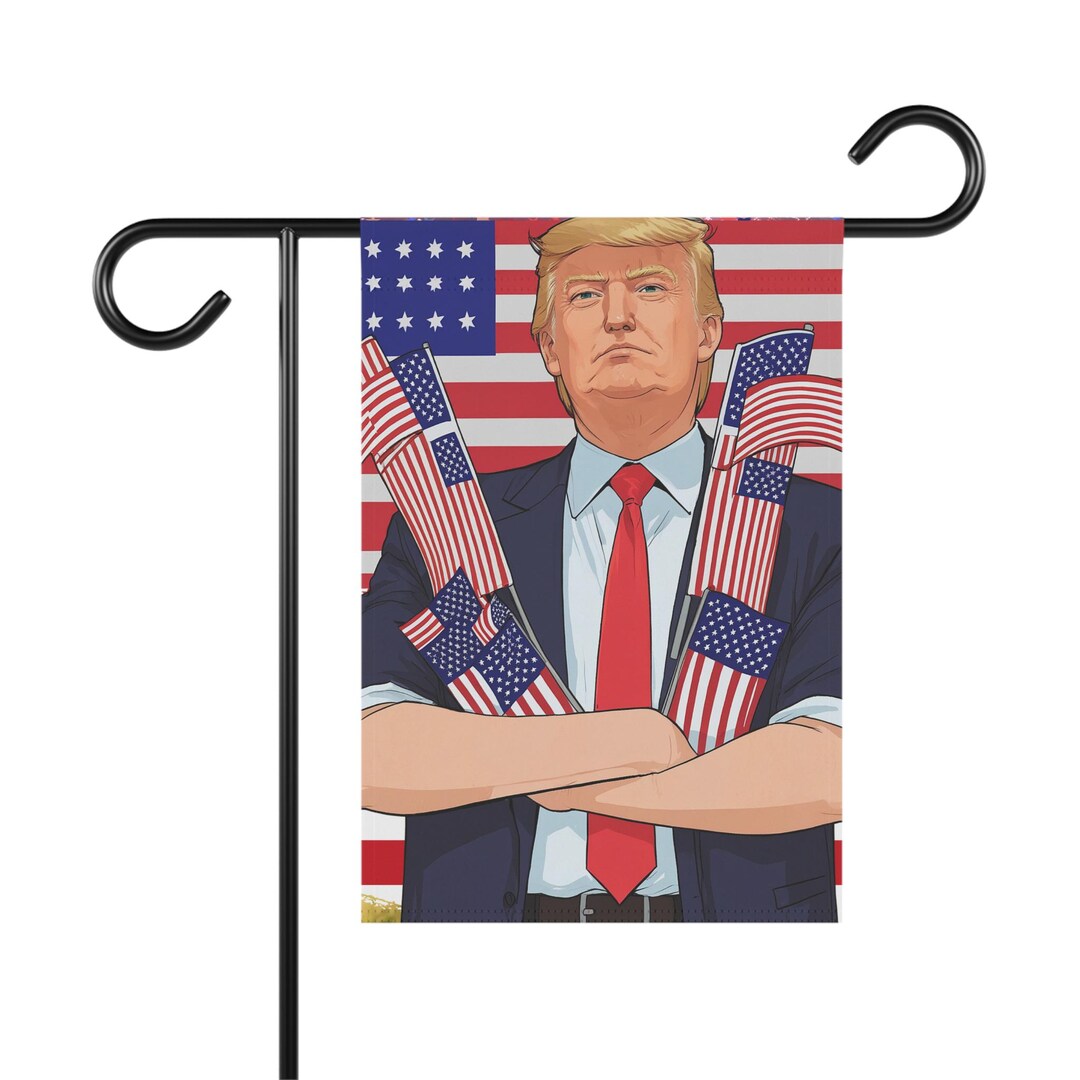 Trump Flags Garden Banner, Patriotic Outdoor Decor, Political Yard Sign ...
