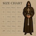 Medieval Monk Robe With Hood: Brown Cross Cloak Costume - Etsy