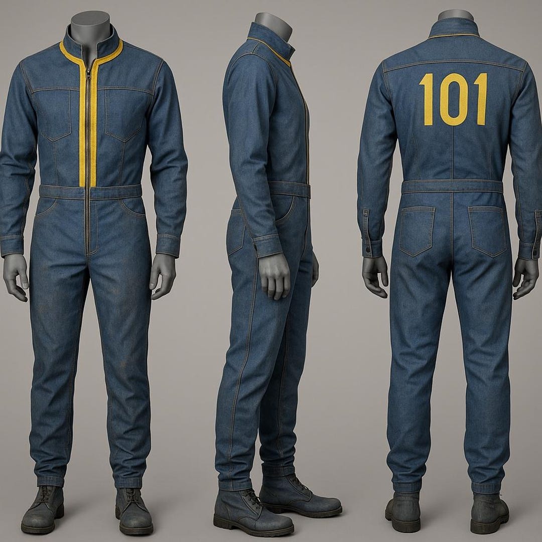 Fallout Vault 101 Cosplay Jumpsuit: Distressed Denim Vault Suit - Etsy