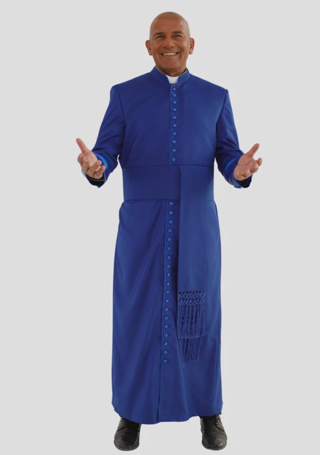 Cornelius Mens Roman Cassock Royal Blue With Satin Cuff - Etsy
