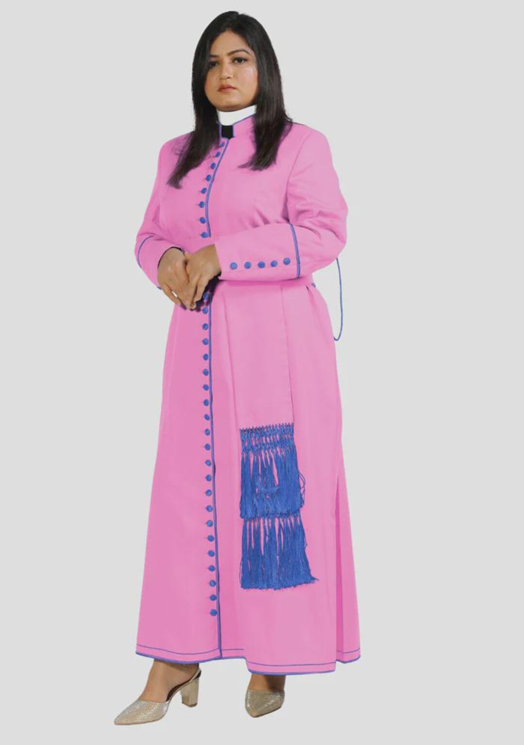 Priscilla Pink With Blue Female Cassock - Etsy