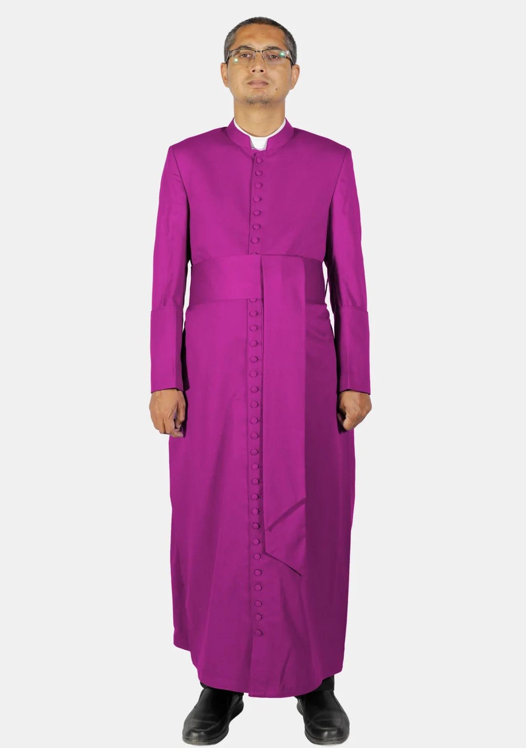 Purple Bishop Cassock: Catholic Clergy Vestment With Satin Lining - Etsy