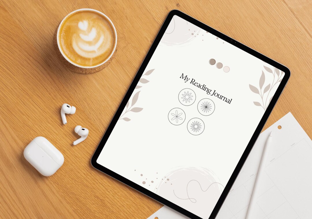 Clean Girl Aesthetic L Editable Reading Journal Template | Minimalist ...