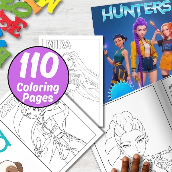 Huntrix Coloring Pages - Etsy