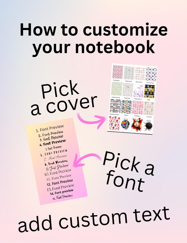 Personalized Wide-ruled Notebook: Custom School Journal - Etsy