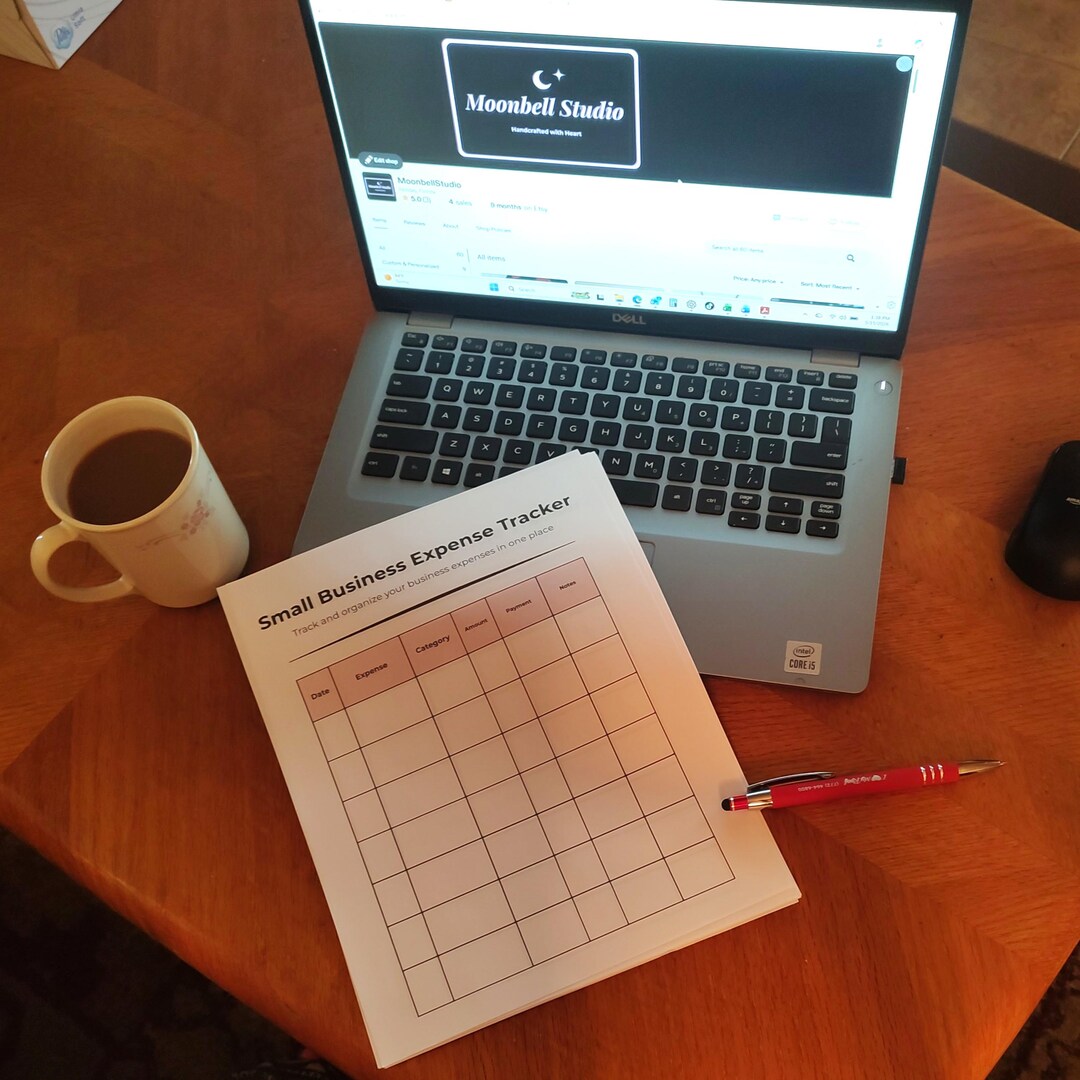 Small Business Expense Tracker Printable | Blush Expense Log Sheet ...