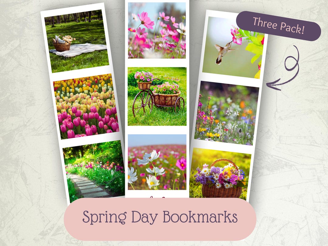 Spring Day Bookmarks: Picnic Season Photo Collage (set of 3) (PDF ...