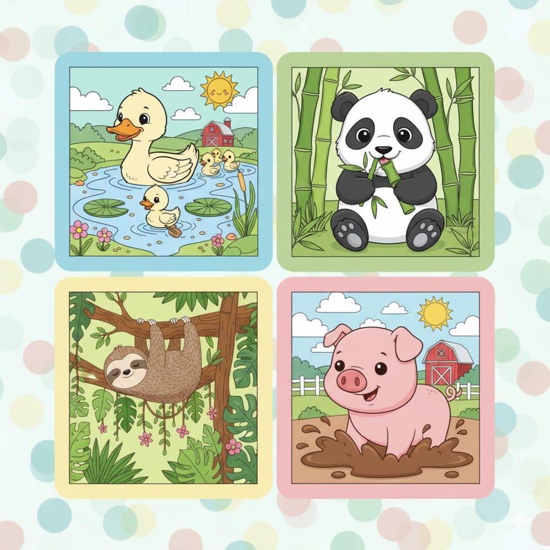 Animal Coloring Pages: 33 Forest, Jungle, Farm & Ocean Designs (PDF ...