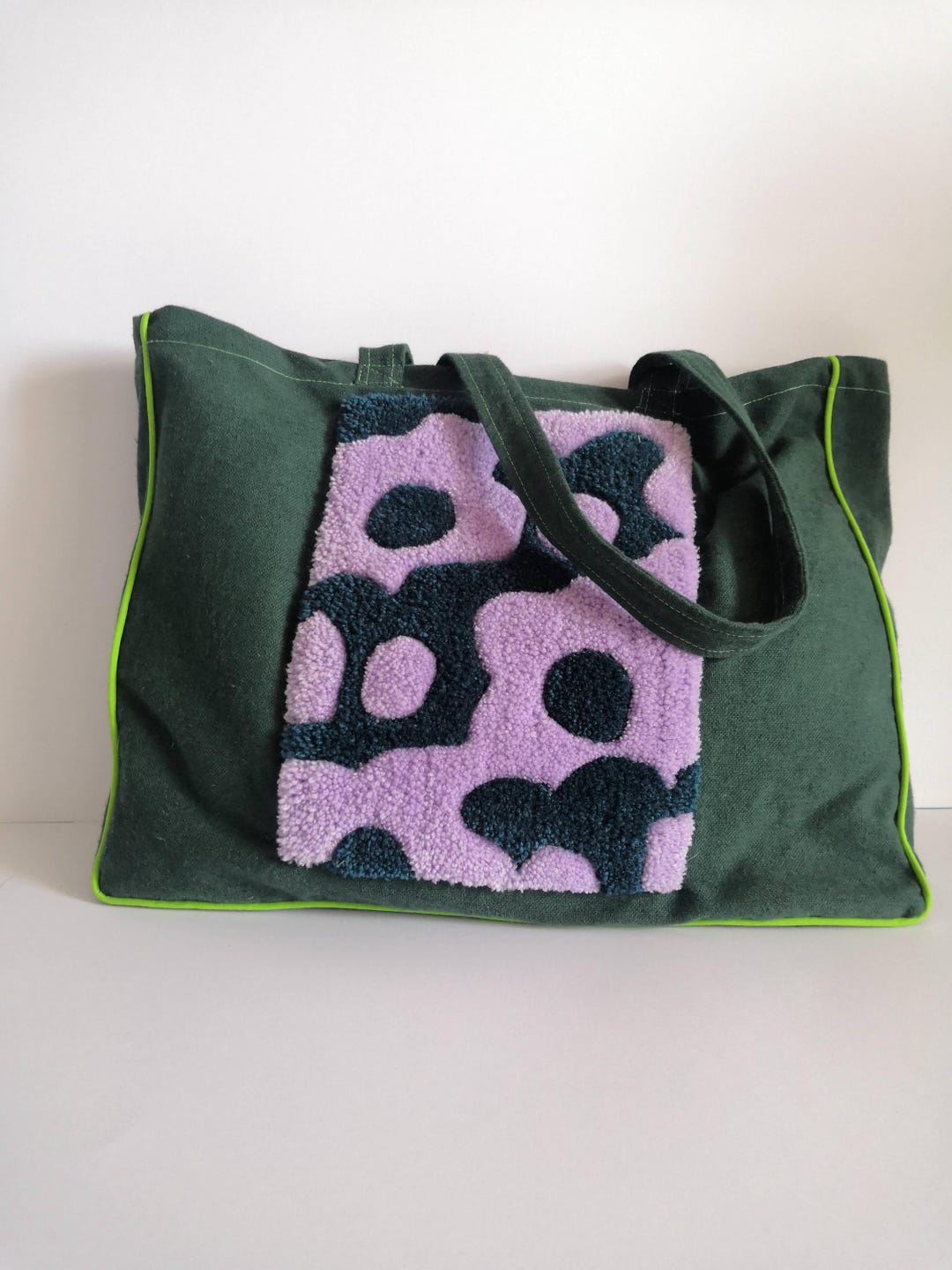 Tote Bag With Floral Tufting Pattern - Etsy