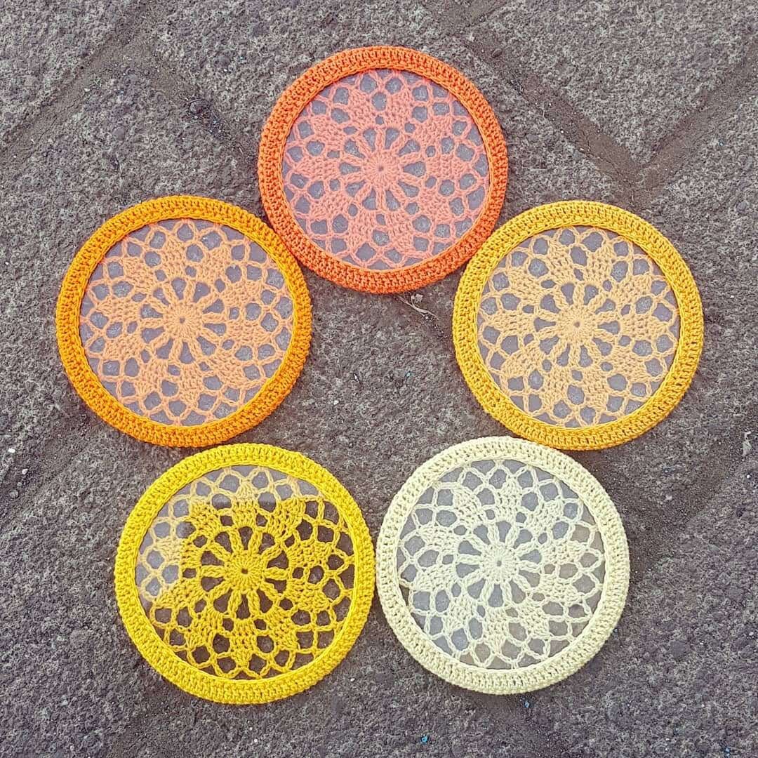 Coaster Cover 1 Crochet Pattern Home Decor Gifts Vintage Style Boho - Etsy