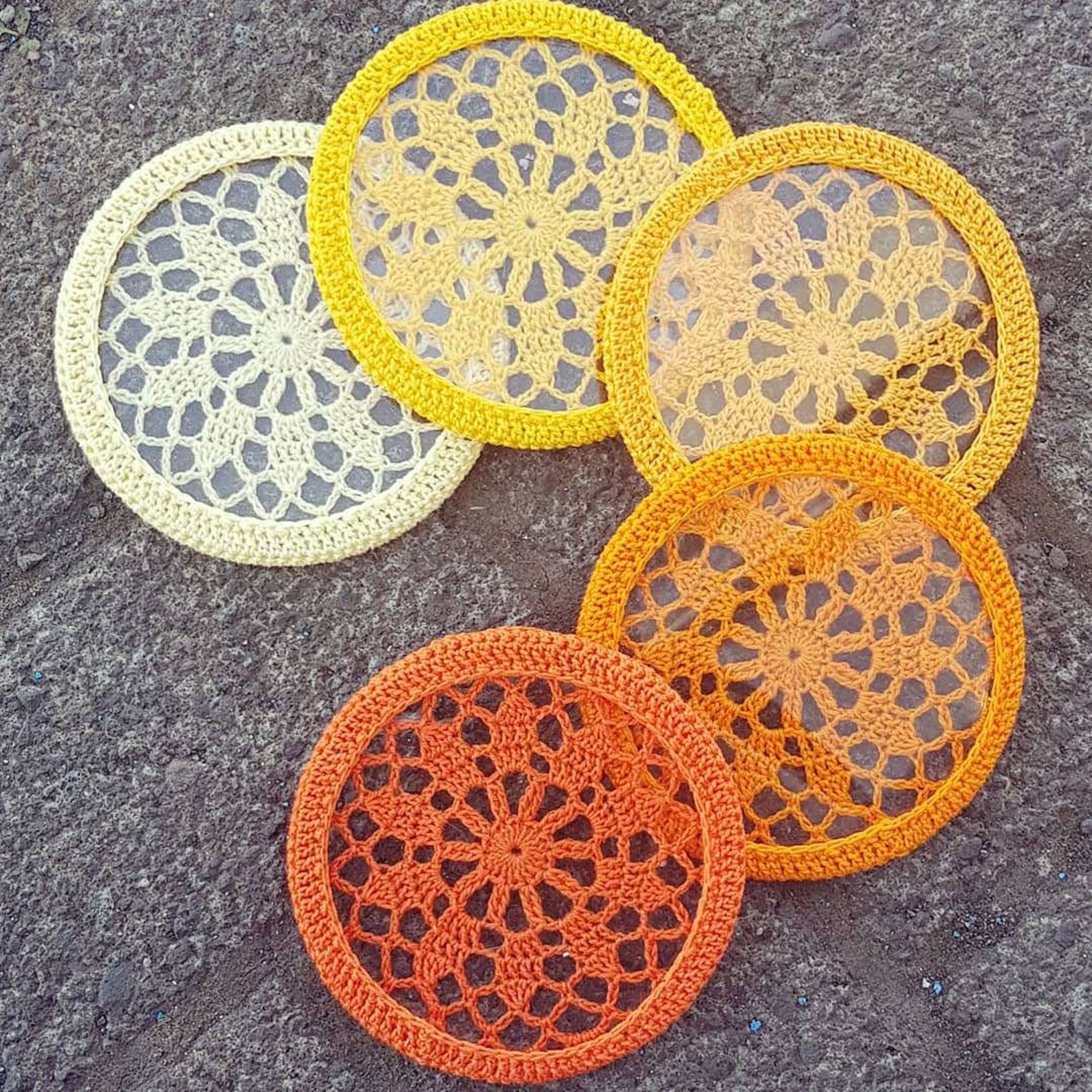 Coaster cover 1 crochet pattern home decor gifts vintage | Etsy