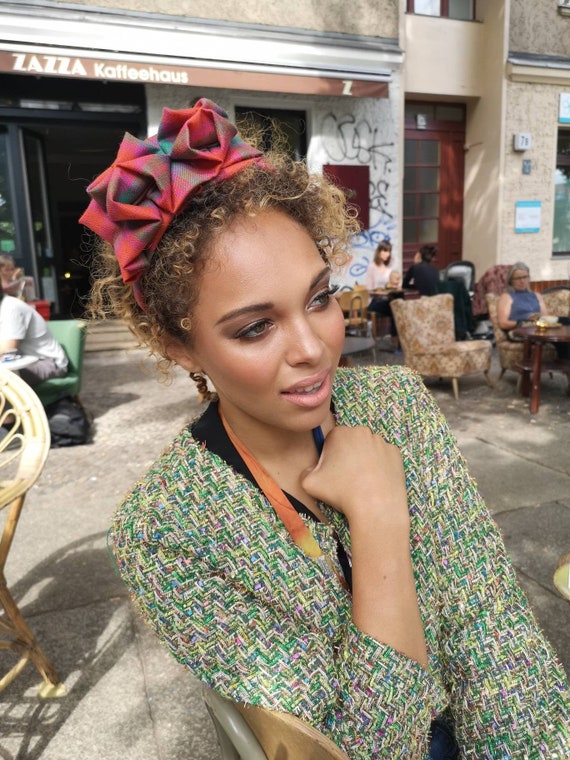 Traditional checkered tartan turban stylish everyday | Etsy