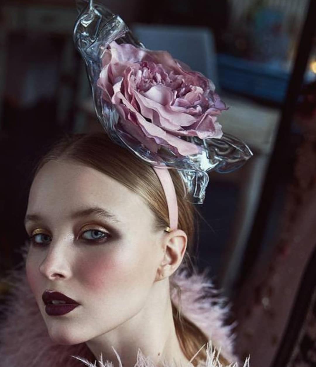 High Fashion Headpiece, Avant-garde Hat, Plexiglas Headpiece, Fashion ...