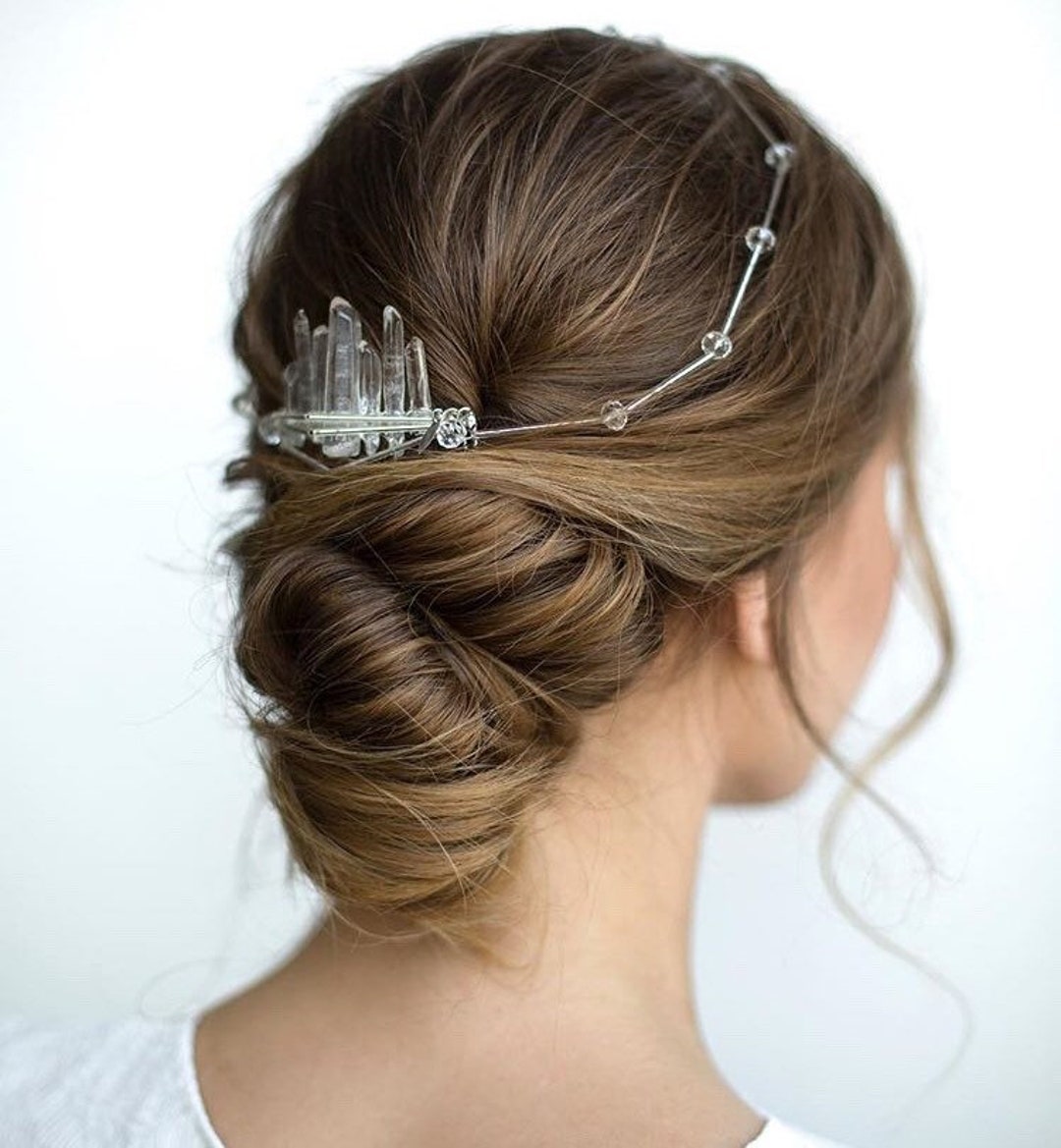 Aria-quartz Crystal Crown, Spiky Crown, Unusual Tiara, Natural Stone ...