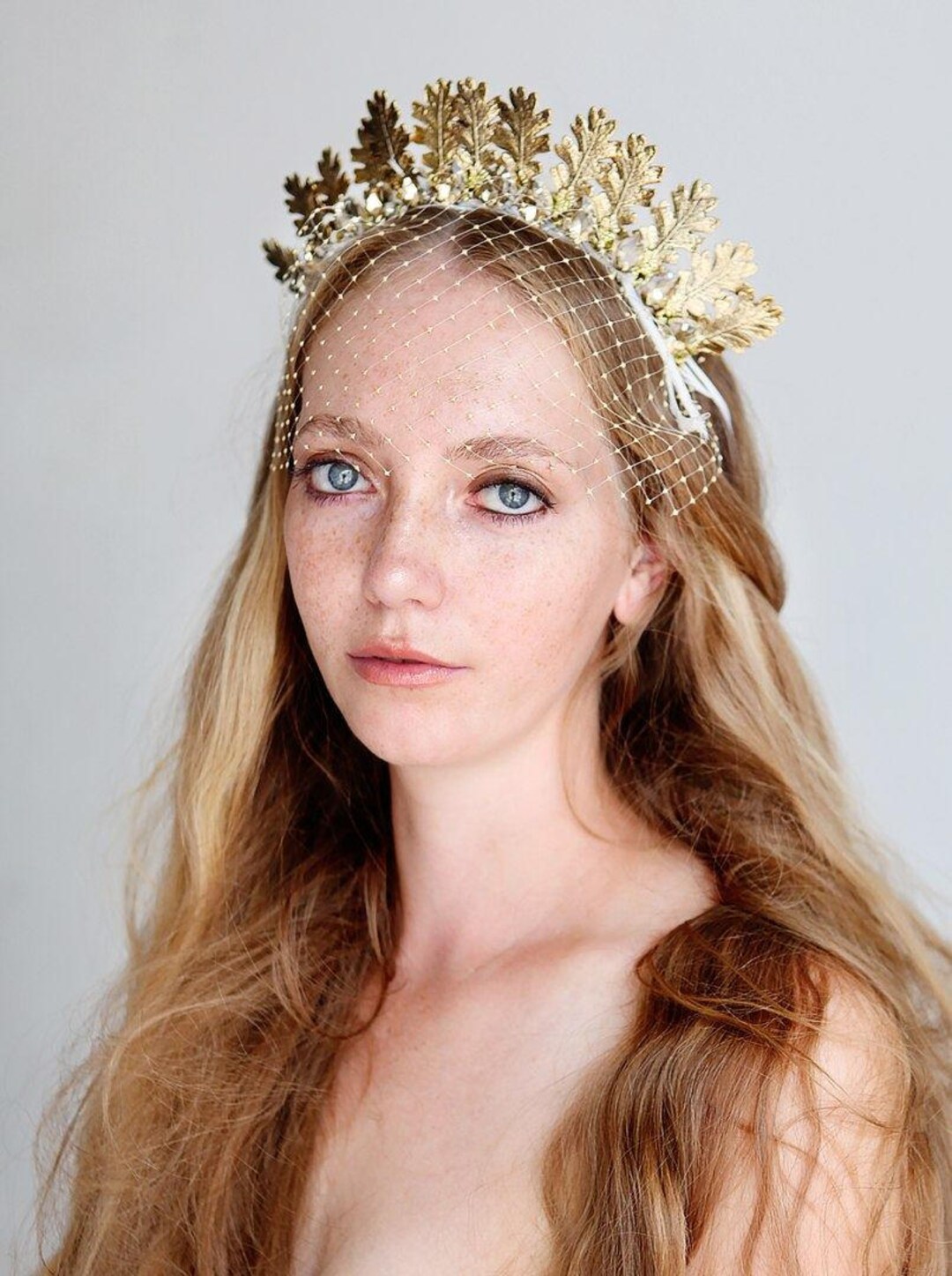 Golden Halo Bridal Crown, Bridal Crown in Gold, MET GALA Crown, Vintage ...