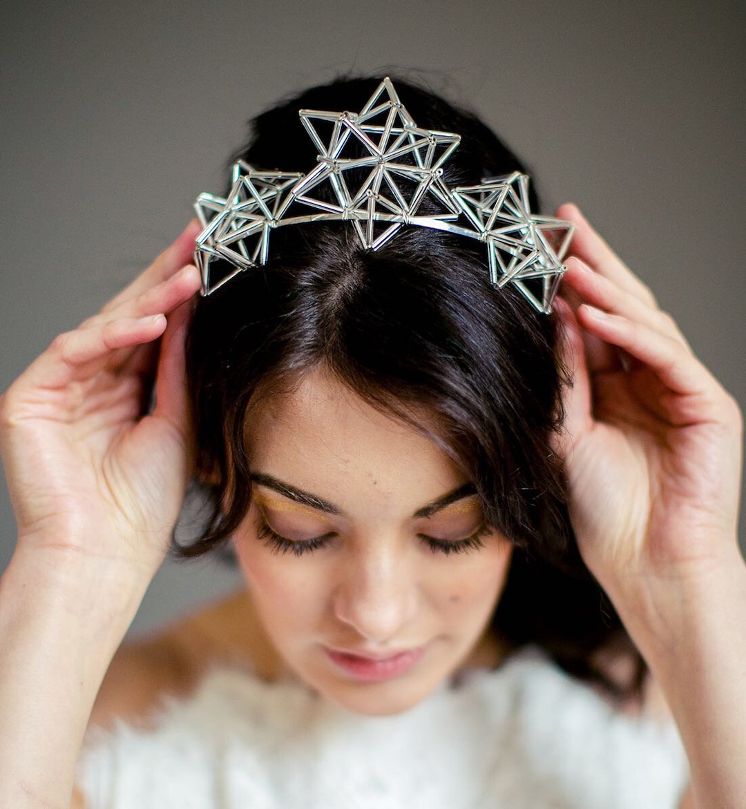 Contemporary Crown, High End Fashion Headpiece, Modern Geometric ...