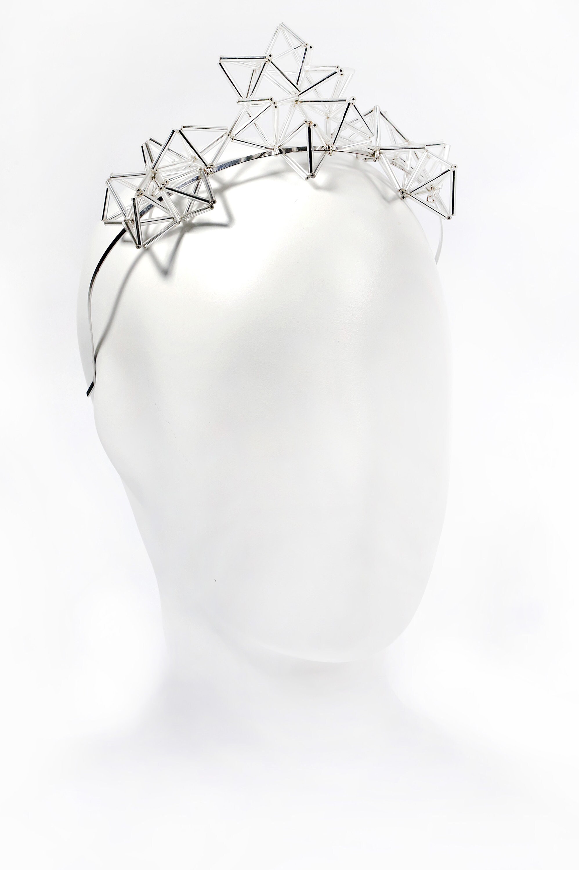 Contemporary crown high end fashion headpiece modern | Etsy