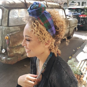 Traditional Checkered Tartan Turban, Stylish Everyday Headband, Modern ...