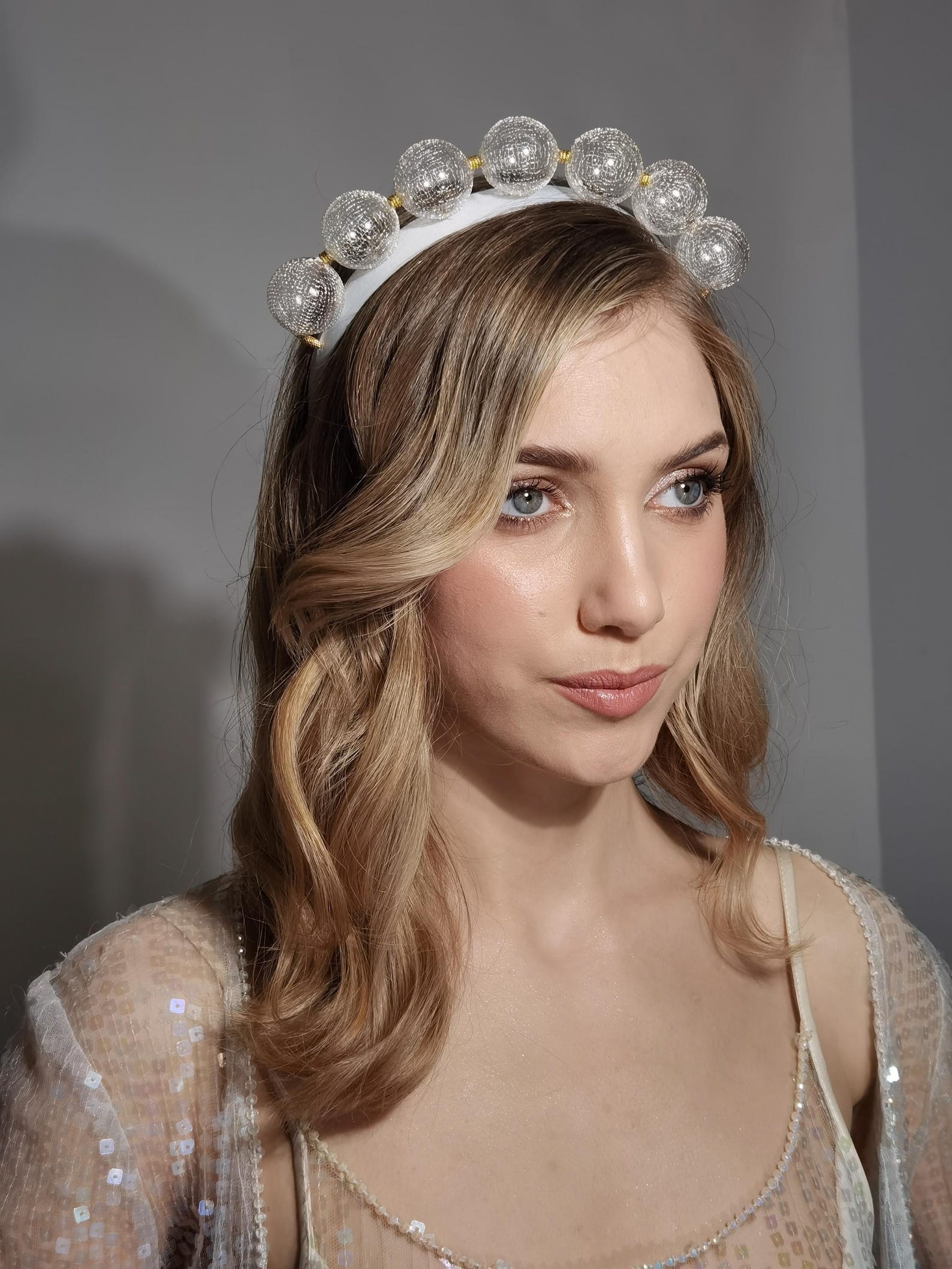 Crystal Ball Halo Headband – Statement Unusual Funky Crown for a ...