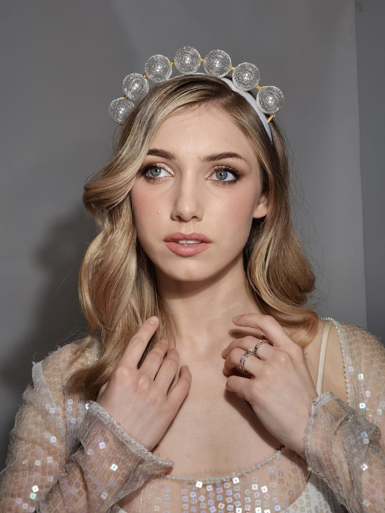 Crystal Ball Halo Headband – Statement Unusual Funky Crown for a ...