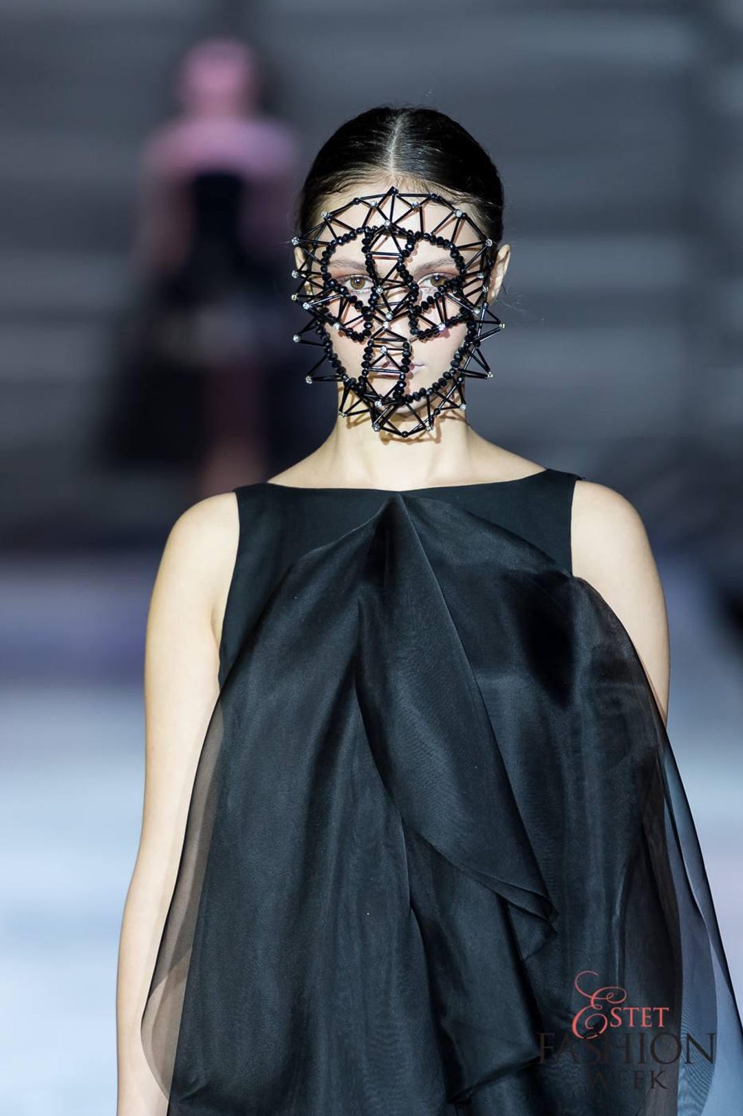 Unusual Geometric Goth Inspired Face Mask, Contemporary Mask, Unique ...