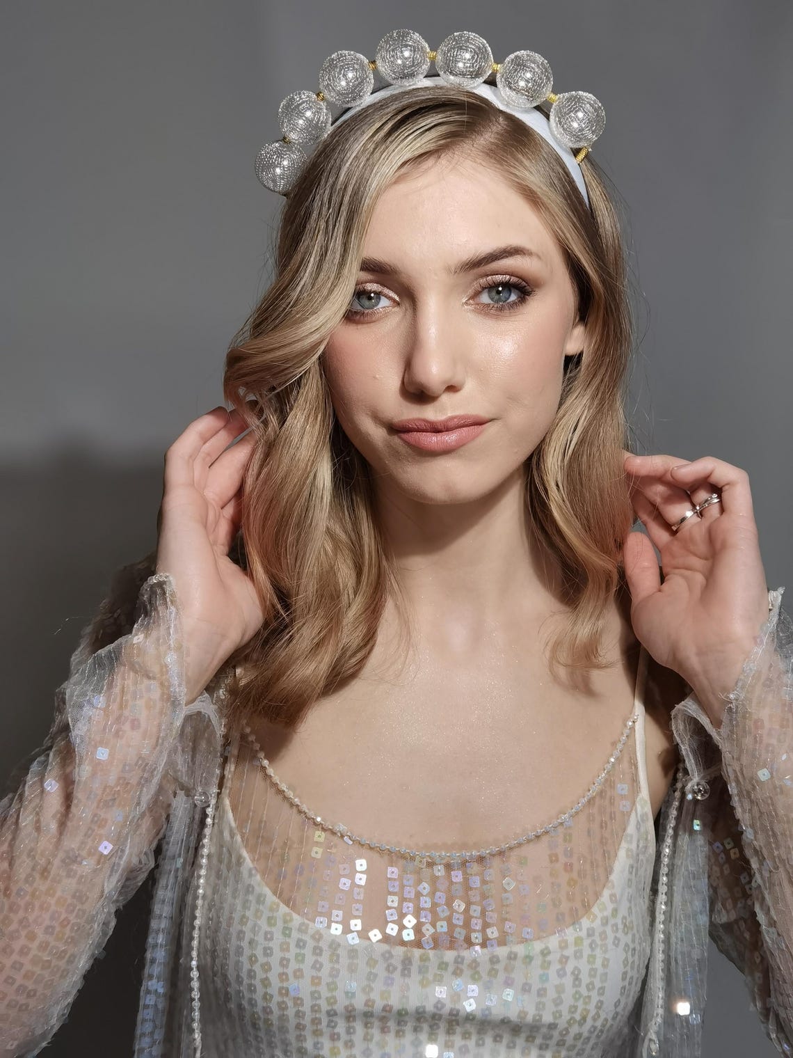 Crystal Ball Halo Headband – Statement Unusual Funky Crown for a ...