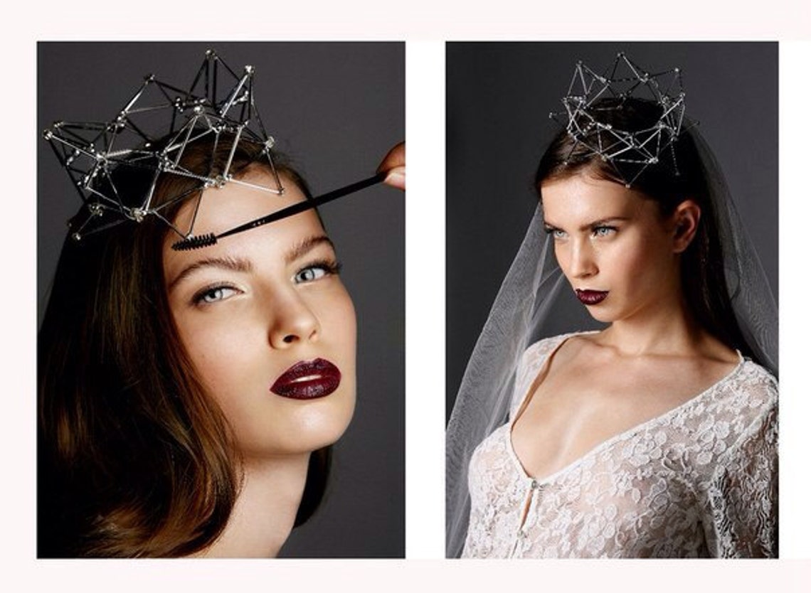 Geometric Crown Fashionable Statement Headpiece Unusual - Etsy