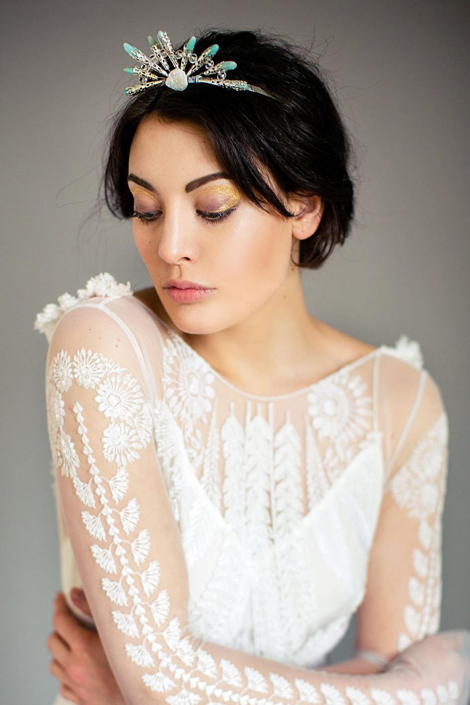 TALISA Turquoise Quartz Crown Crystal Crown for Whimsical | Etsy