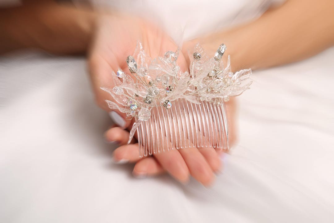 Bridal Headpiece, Garland in Whimsical Style With Leaves ,crystals ...