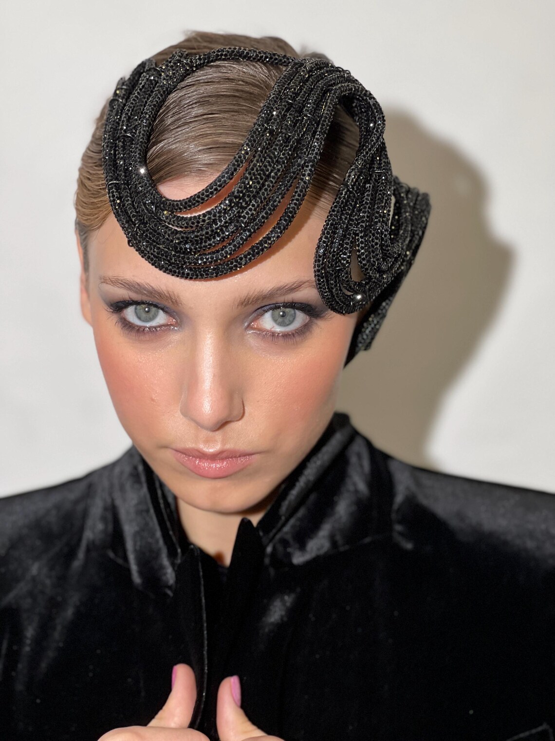 Vintage Inspired 20's Wave Style Accessory, Side Headpiece in Art Deco ...