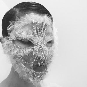 Fashion Mask, Face Mask Embroidered,face Covered, Unusual Fashion ...