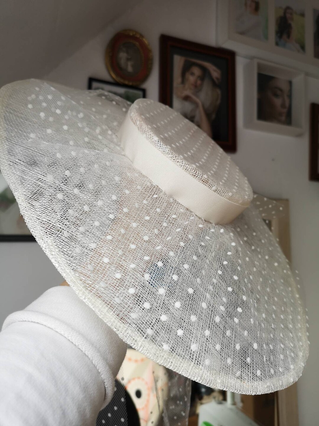 Wide Brim Sinamey Bonnet Large Hat, Race Hat, Millinery, English Garden Party, Statement ...
