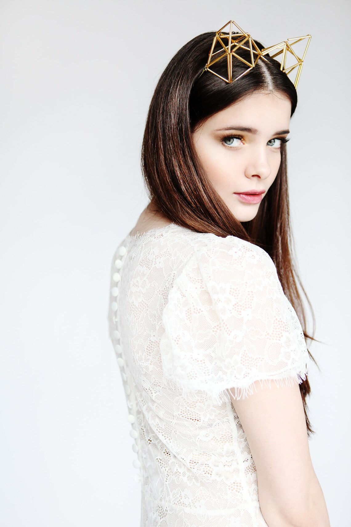 Unusual Crown Contemporary Headpiece With Very Unique Glass | Etsy