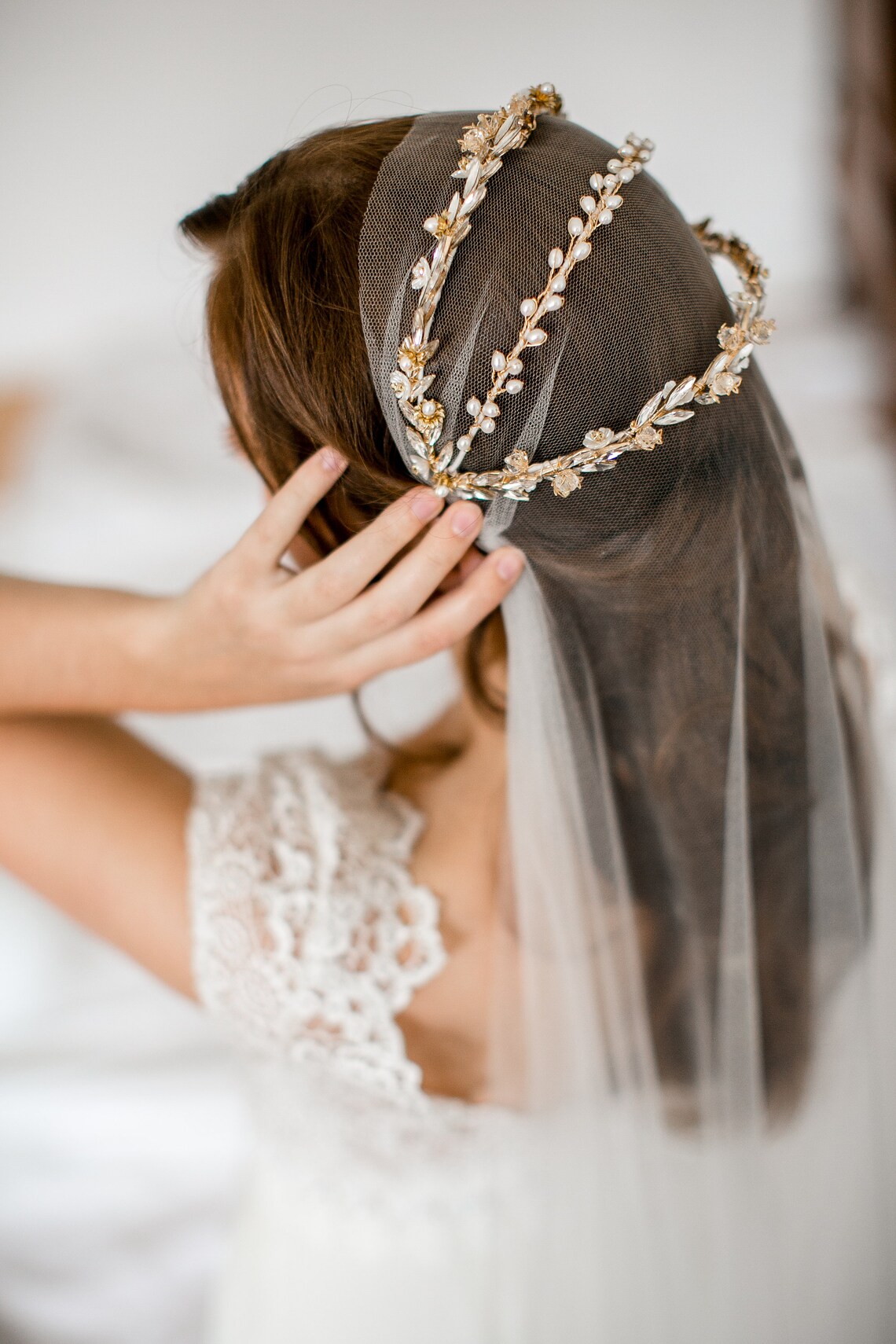 Gold Juliette Cap Hairaccessory Vintage Accessory Three Row - Etsy