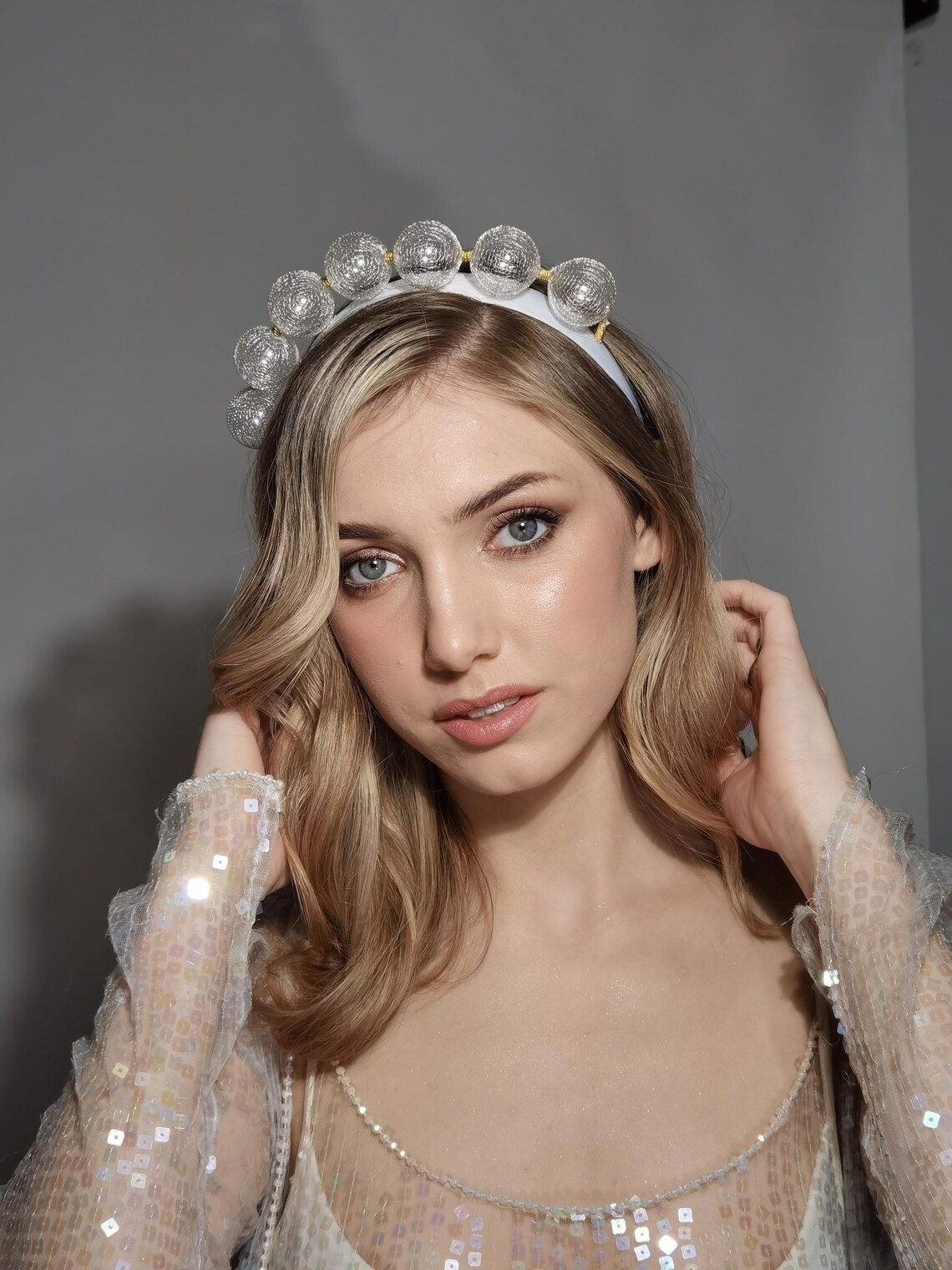 Crystal Ball Halo Headband – Statement Unusual Funky Crown for a ...