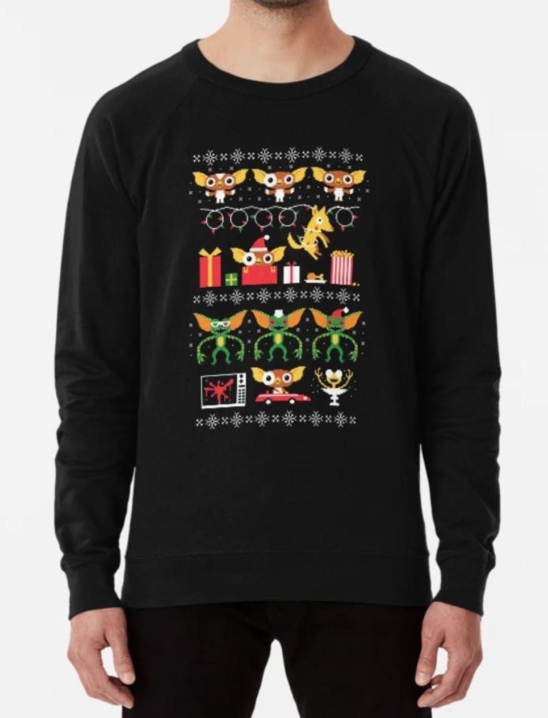 Gremlins Ugly Sweater, Gizmo Christmas Sweater, Sweatshirt, Meme, Funny ...