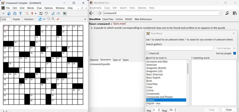 Custom-built Crossword Puzzle (15x15) - Etsy
