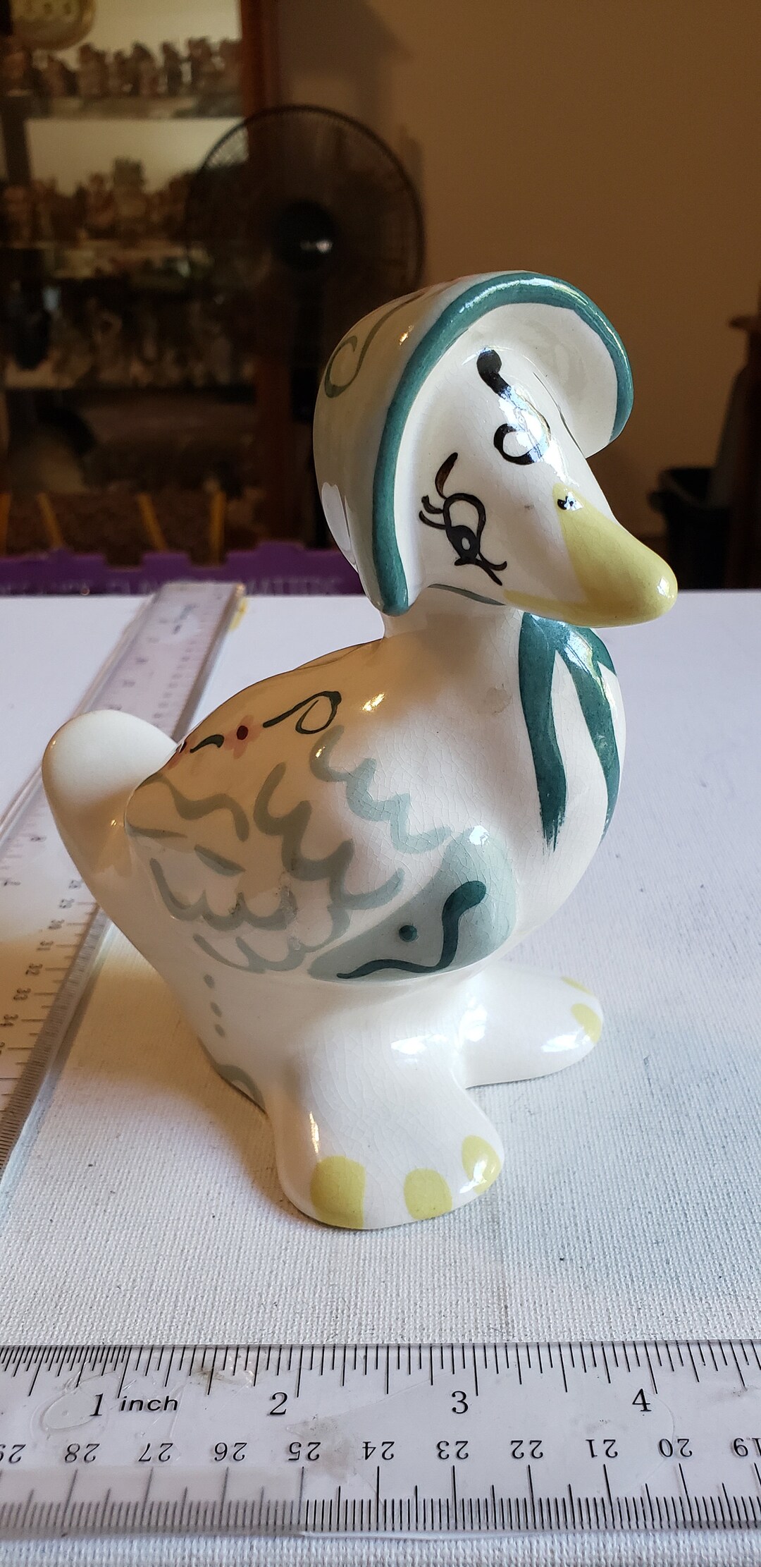 Vintage Ceramic Goose in Bonnet Bank Excellent Condition - Etsy