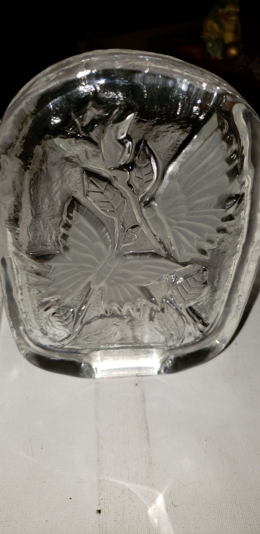 Heavy Glass Paperweight Butterflies Excellent Condition - Etsy